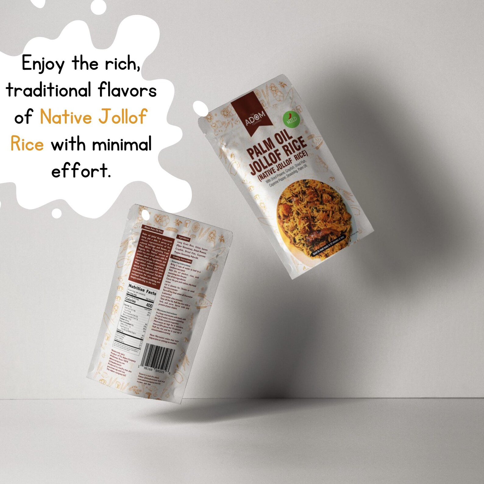 Native Jollof Rice| Palm Oil Rice | Ready to Cook Meal| Jollof Rice ...