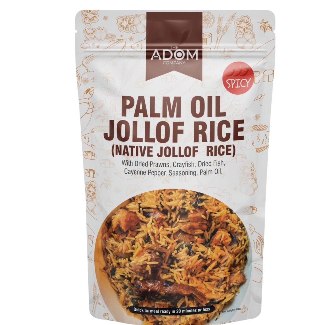 Native Jollof Rice| Palm Oil Rice | Ready to Cook Meal| Jollof Rice ...