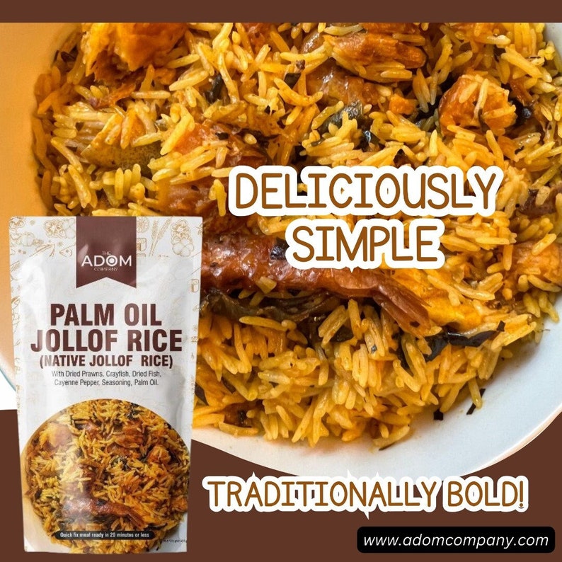 Native Jollof Rice Palm Oil Rice Ready to Cook Meal Jollof Rice - Etsy