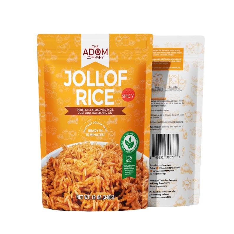 Seasoned Jollof Rice Mix: Ready-to-cook Nigerian Meal, West African ...