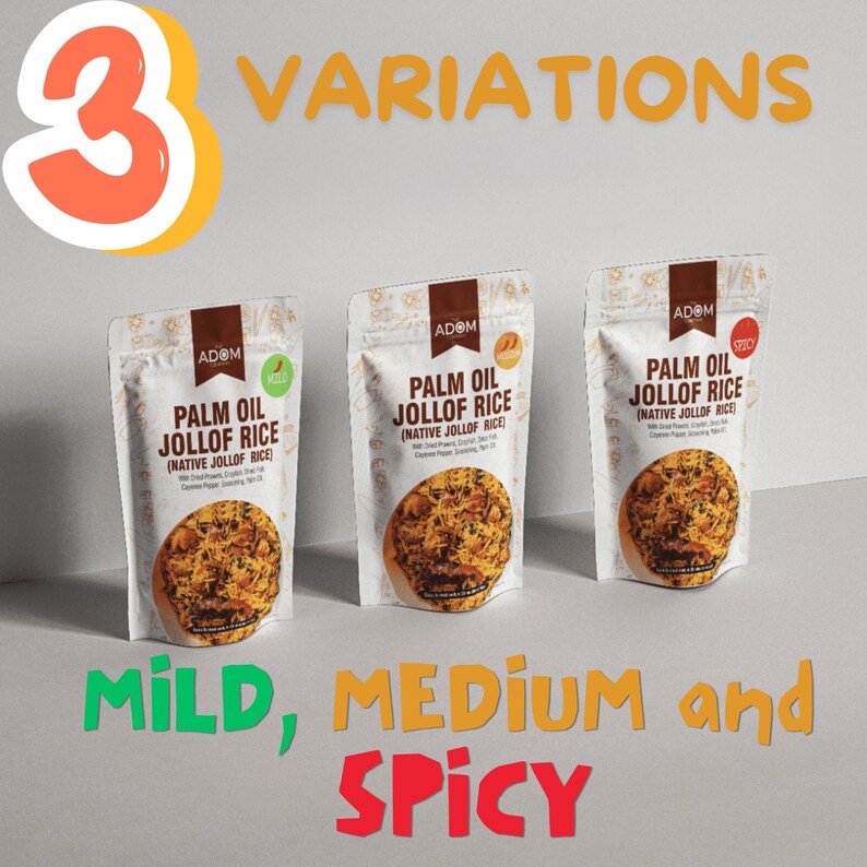 Native Jollof Rice| Palm Oil Rice | Ready to Cook Meal| Jollof Rice ...