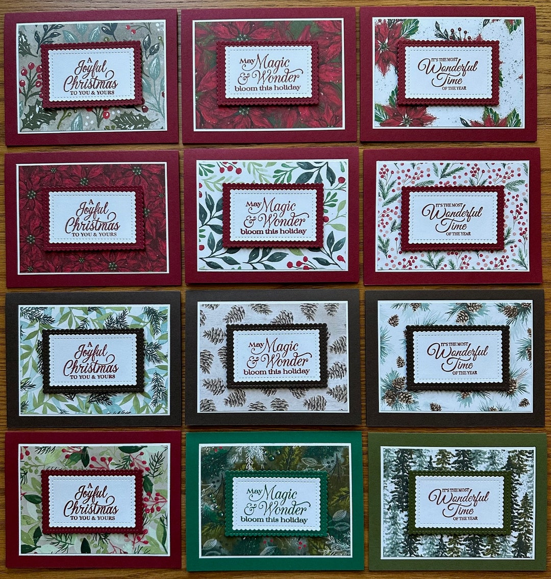 Set of 12 Christmas Cards Christmas Cards Greeting Cards - Etsy