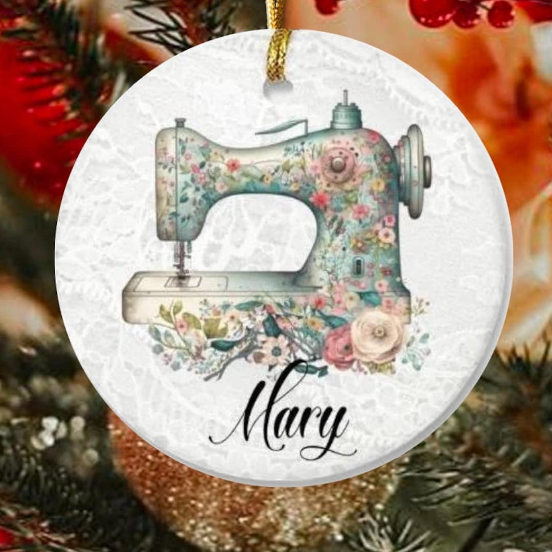 Personalized Sewing Machine Ornament, Custom Gift for Quilters, Custom ...