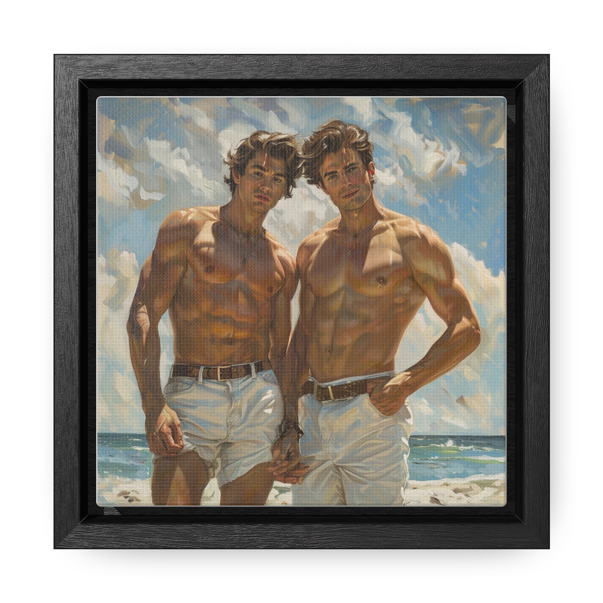 Gay Art, Gay Wall Art, Gay Painting, Canvas Print, Original AI Art - Etsy