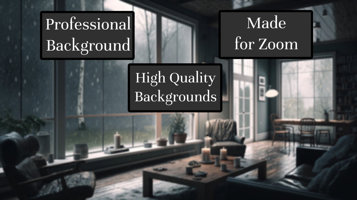Gloomy Modern Home Zoom Backgrounds | Pack of 2 | Virtual Backgrounds ...
