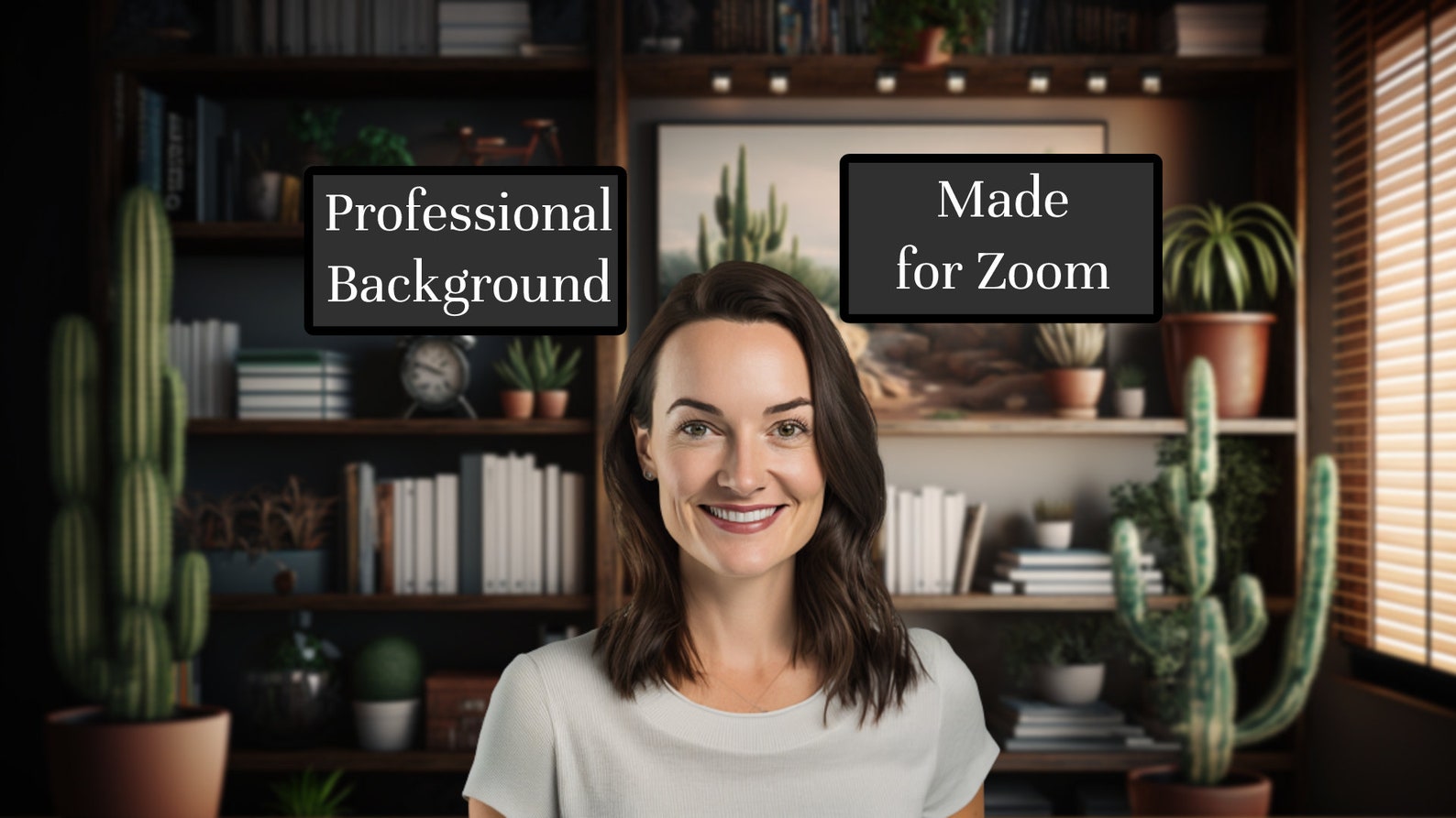 Cozy Home Office Zoom Backgrounds | Pack of 2 | Virtual Backgrounds for ...