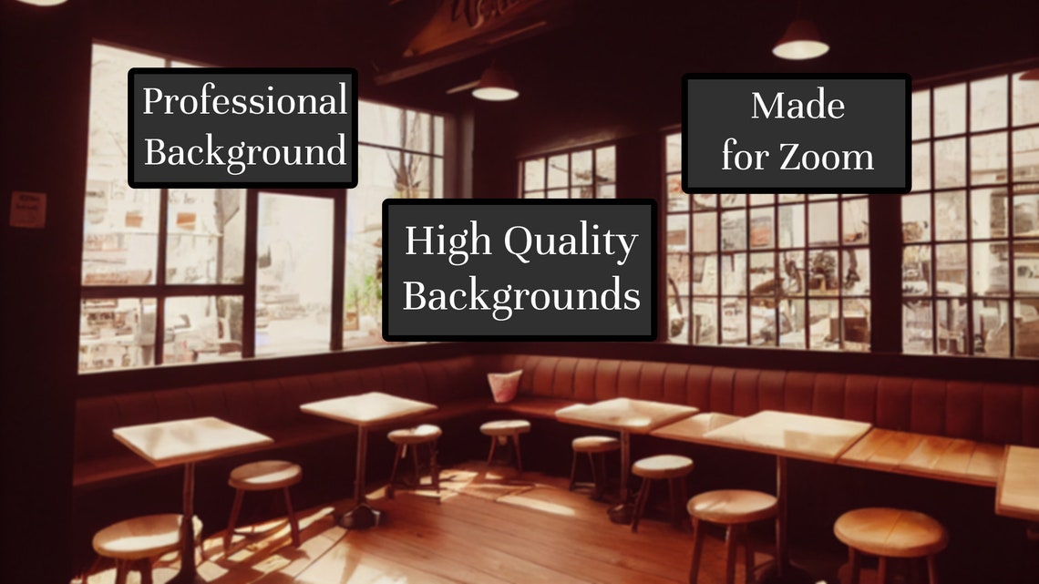 Coffee Shop Zoom Backgrounds | Pack of 3 | Virtual Backgrounds for Zoom ...