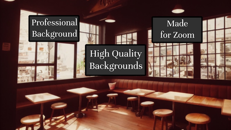 Coffee Shop Zoom Backgrounds | Pack of 3 | Virtual Backgrounds for Zoom ...