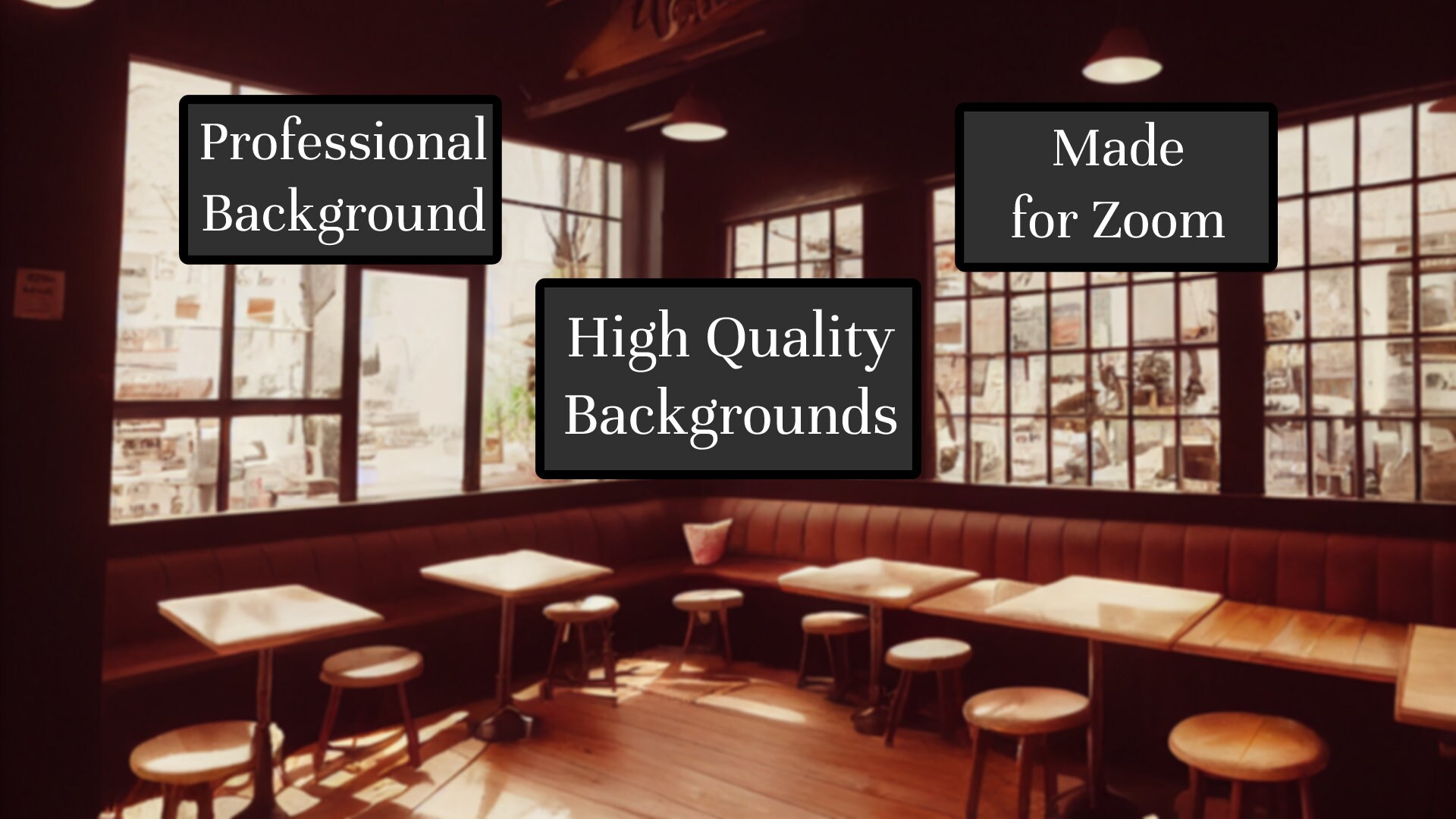Coffee Shop Zoom Backgrounds | Pack of 3 | Virtual Backgrounds for Zoom ...