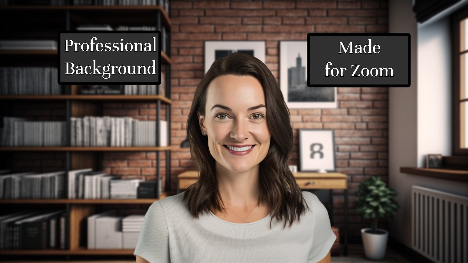 Cozy Home Office Zoom Backgrounds | Pack of 2 | Virtual Backgrounds for ...