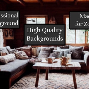 Cozy Boho Theme Zoom Backgrounds | Pack of 3 | Virtual Backgrounds for ...