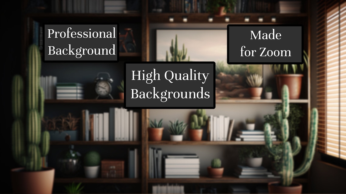 Cozy Home Office Zoom Backgrounds | Pack of 2 | Virtual Backgrounds for ...