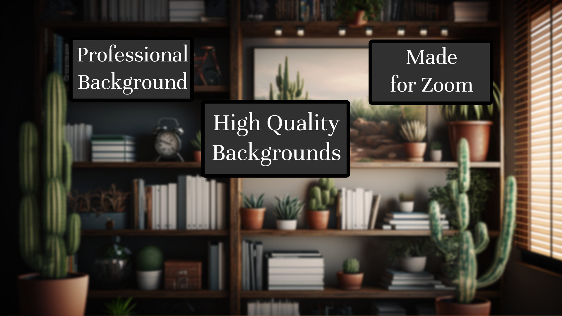 Cozy Home Office Zoom Backgrounds | Pack of 2 | Virtual Backgrounds for ...
