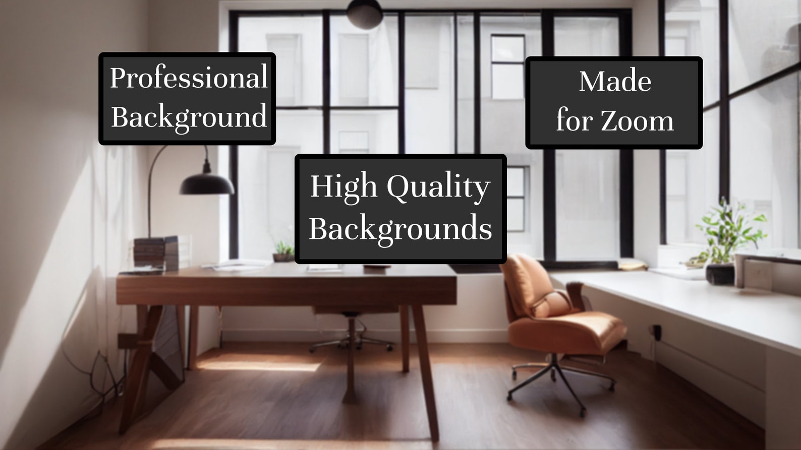 White Modern Zoom Backgrounds | Pack of 3 | Virtual Backgrounds for ...
