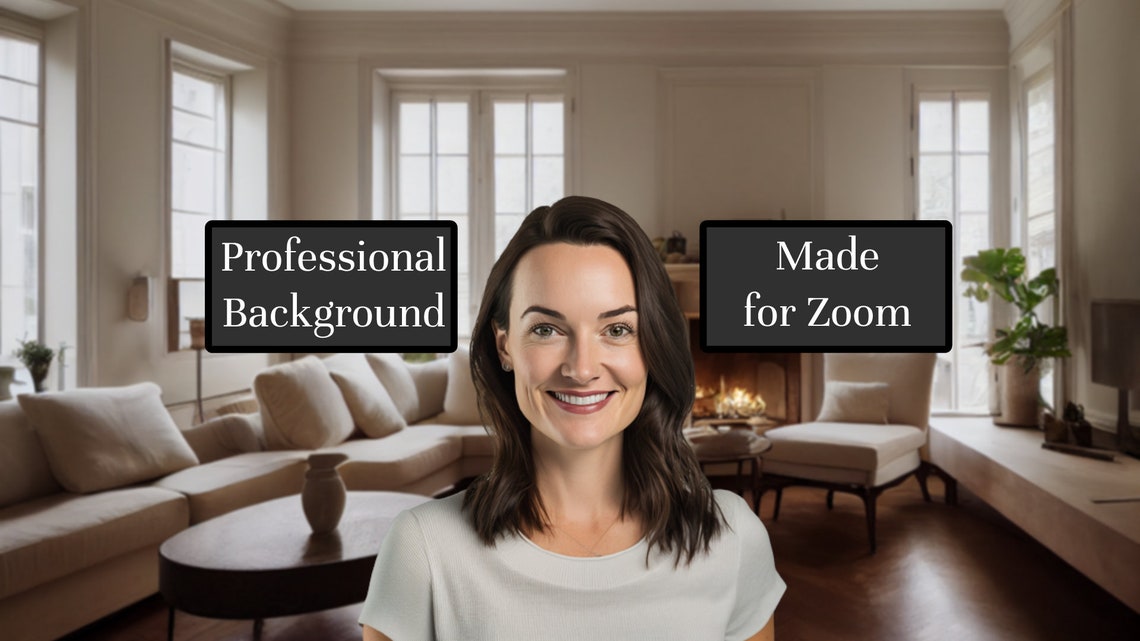 White Modern Zoom Backgrounds Pack of 3 Virtual Backgrounds for Zoom ...