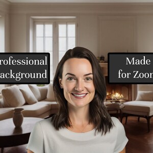 White Modern Zoom Backgrounds | Pack of 3 | Virtual Backgrounds for ...