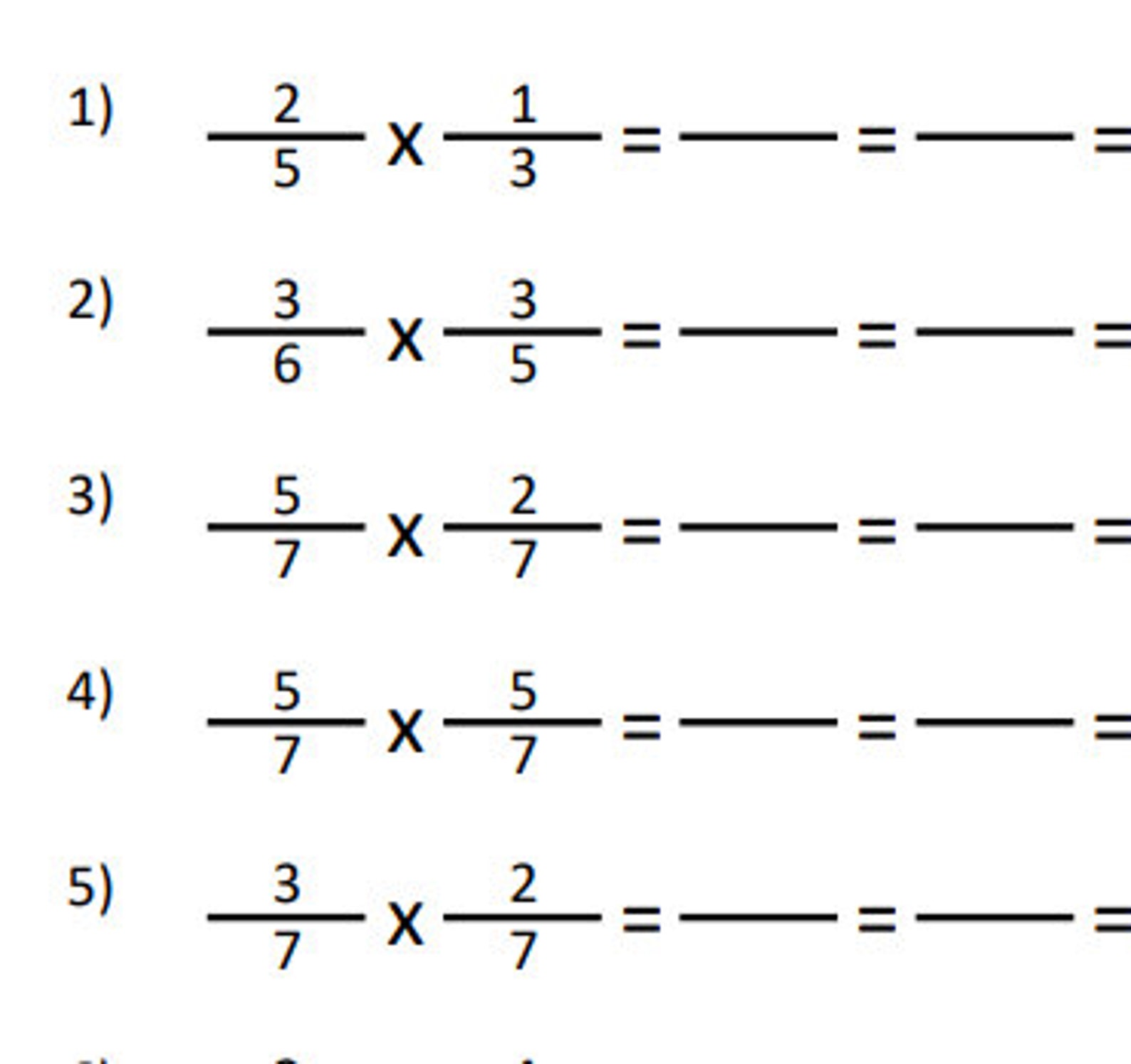 40 Fraction Worksheets - Multiplying and Division - Etsy
