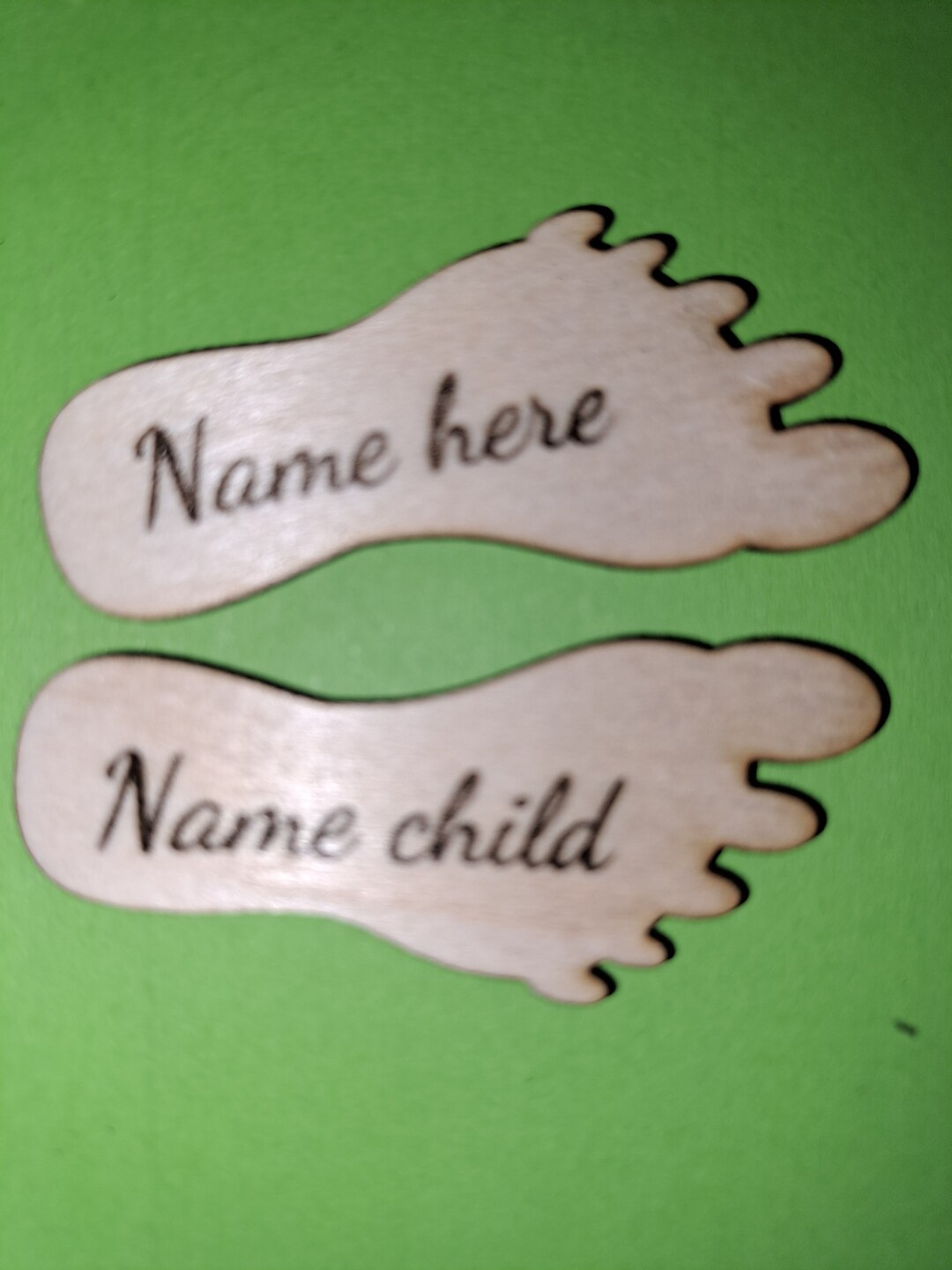 Personalised Wooden Baby Feet Ready for a Baby Shower / Christening or ...