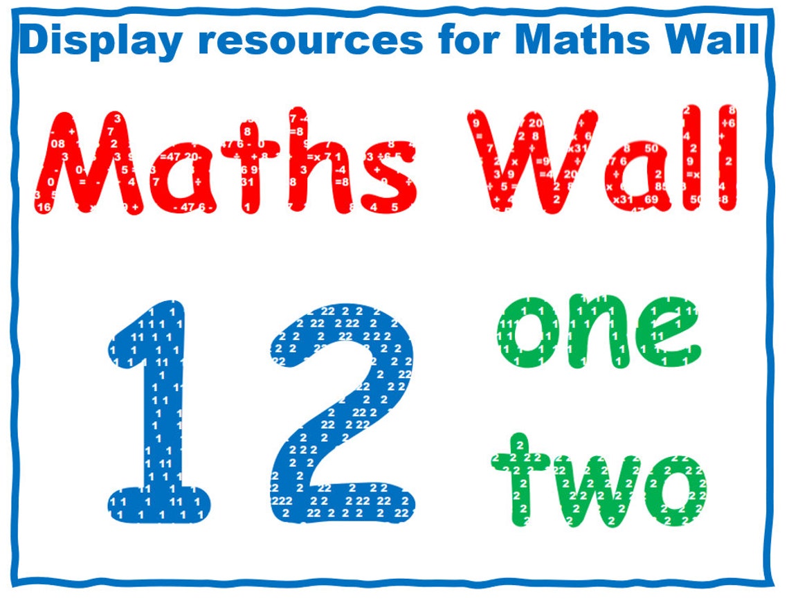 Maths / Math Wall Display A4 PDF Files - Variety of Versions, Such as ...