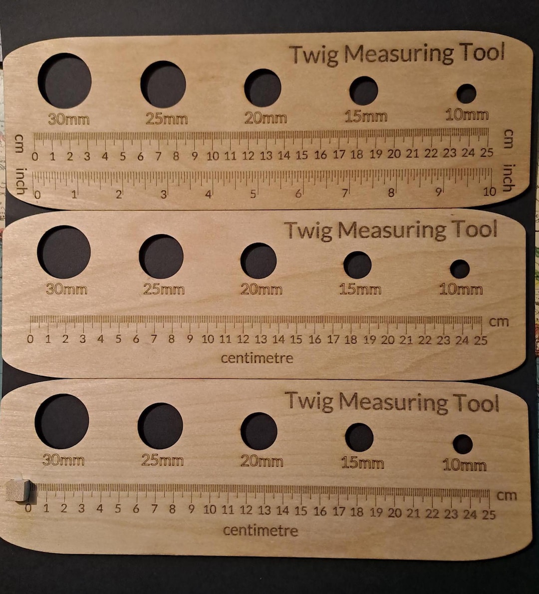 Wooden Twig or Stick Measuring Tool - 25cm or 10inches EYFS School Home ...