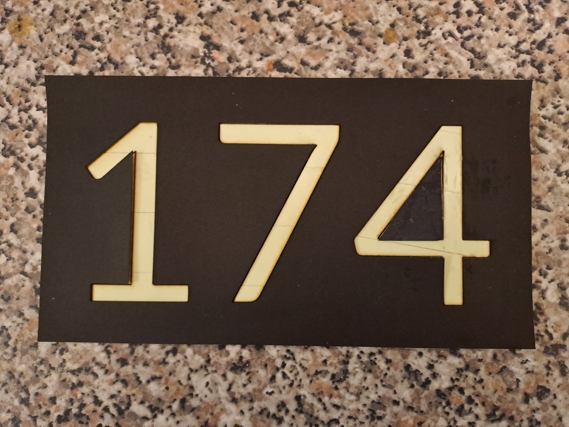 Glow in the Dark or Reflective Wooden Door Number- Laser Printed 3D ...