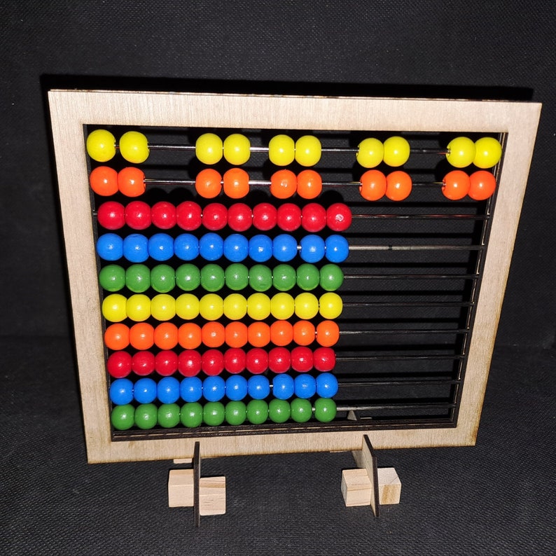 Wooden and Metal 10 Line Abacus - 16cm by 14cm With 1cm Balls. Can Be ...