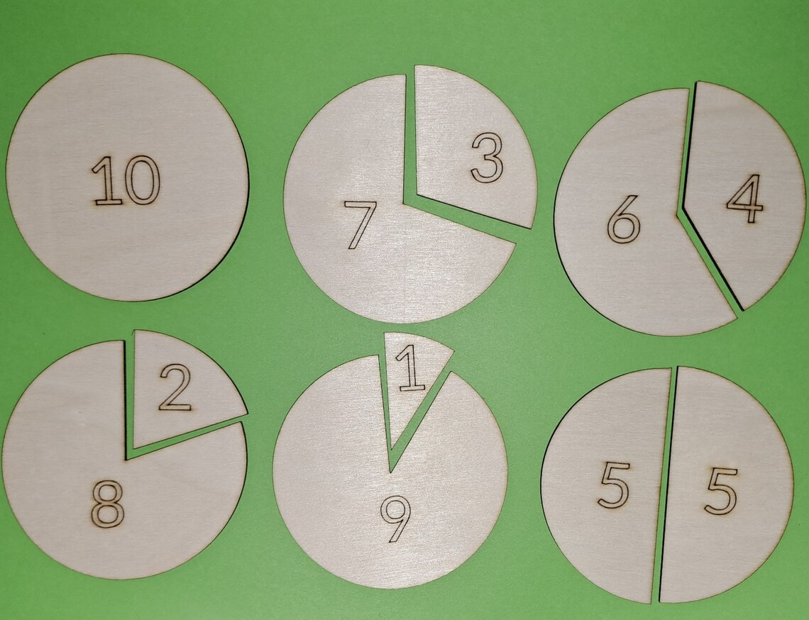Number Bonds Pie With Booklet - 1 to 10 Included - EYFS School Home ...