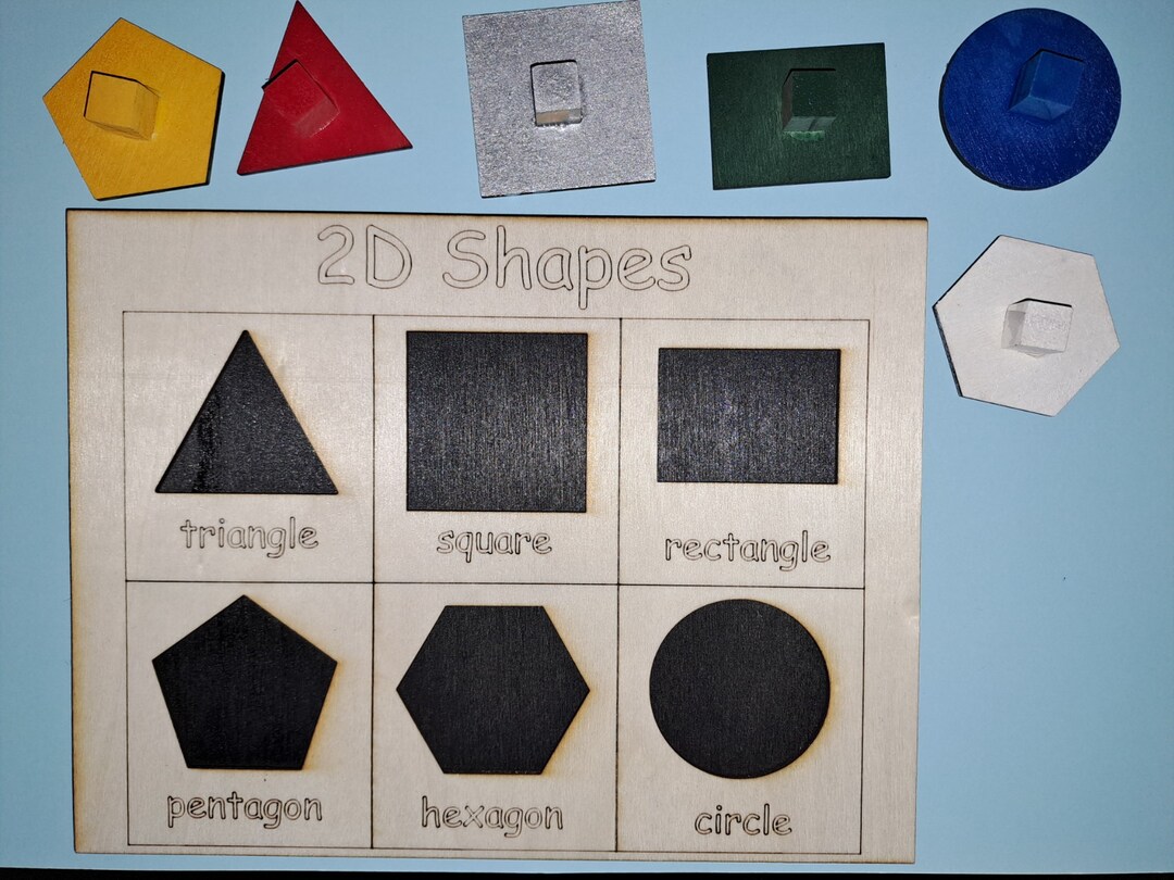 EYFS 5 Different Varied Shape Slot Boards - Simple Wooden 2D Shapes ...