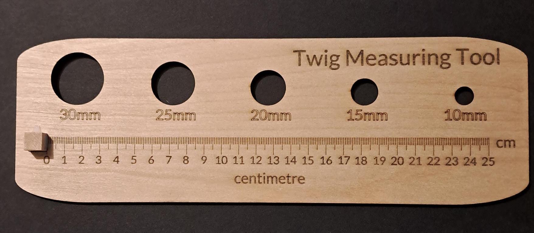 Wooden Twig or Stick Measuring Tool - 25cm or 10inches EYFS School Home ...