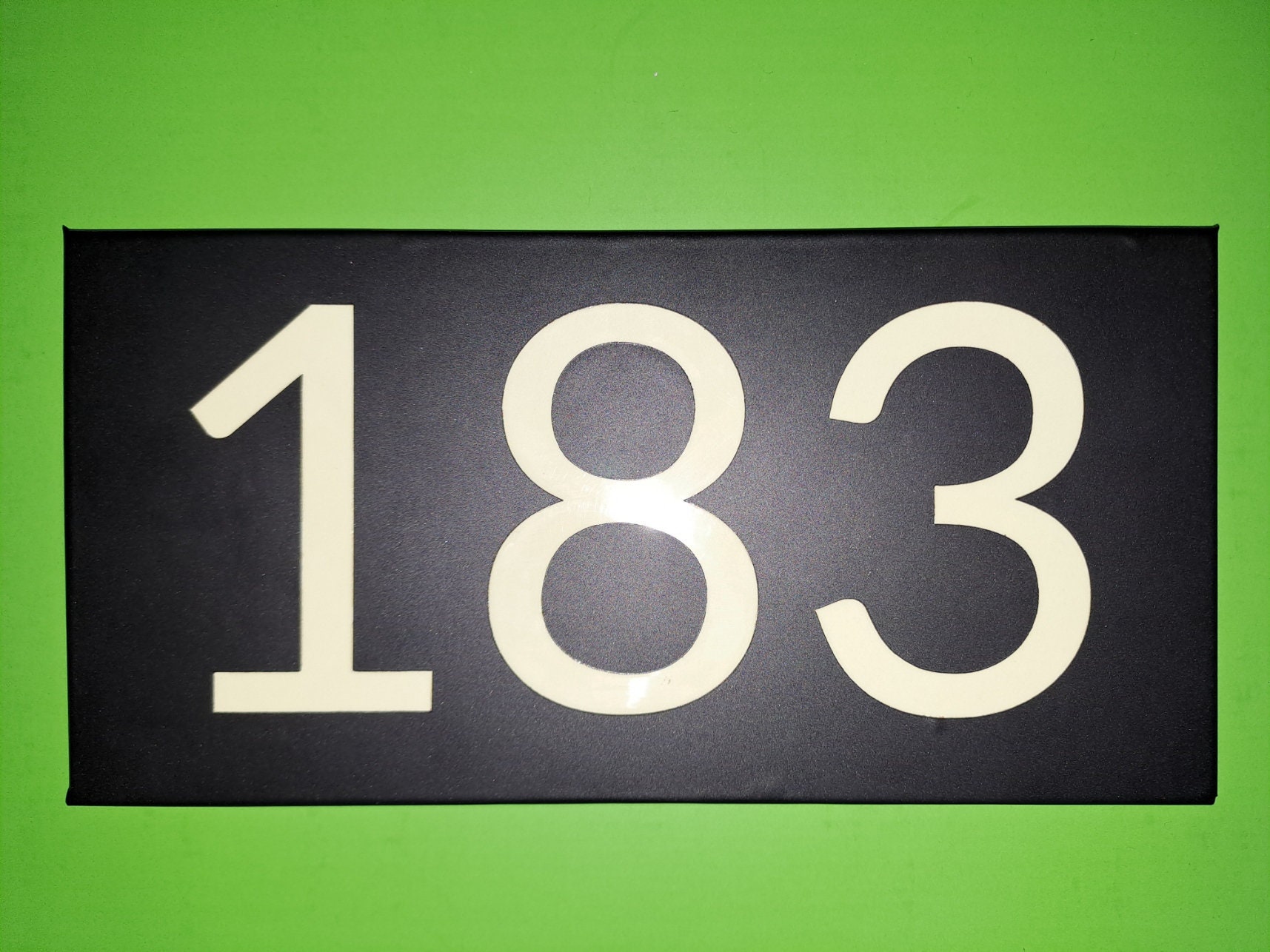 Glow in the Dark or Reflective Wooden Door Number- Laser Printed 3D ...
