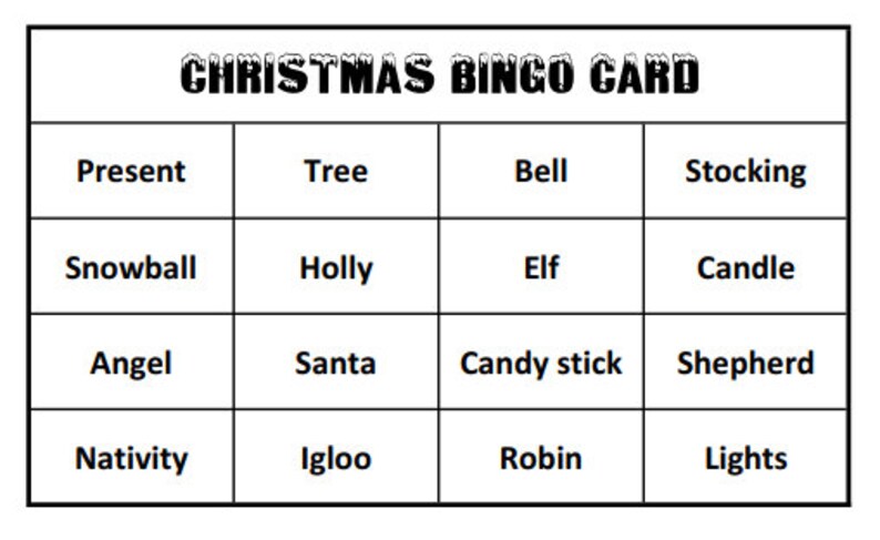 Christmas Bingo Cards and Calling List 40 Unique Cards and 16 Calling ...