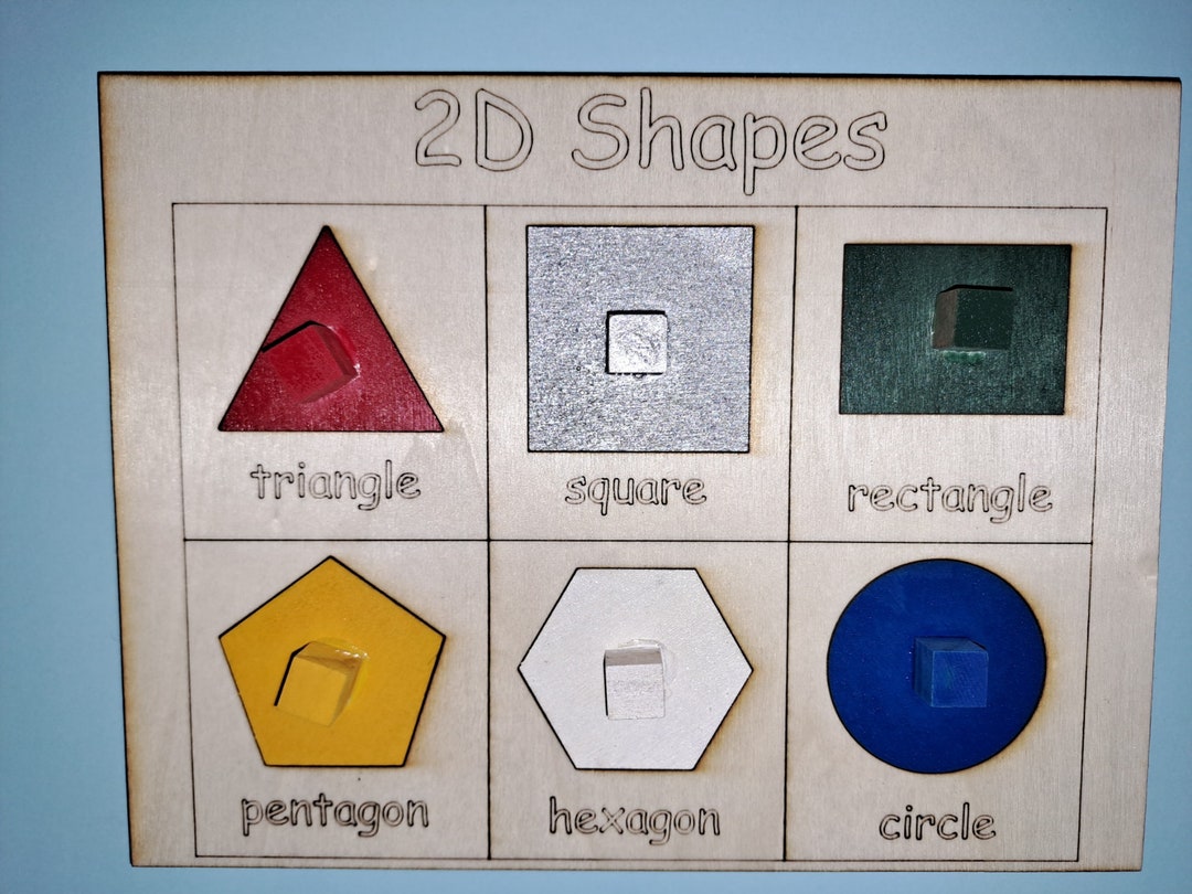 EYFS 5 Different Varied Shape Slot Boards Simple Wooden 2D - Etsy