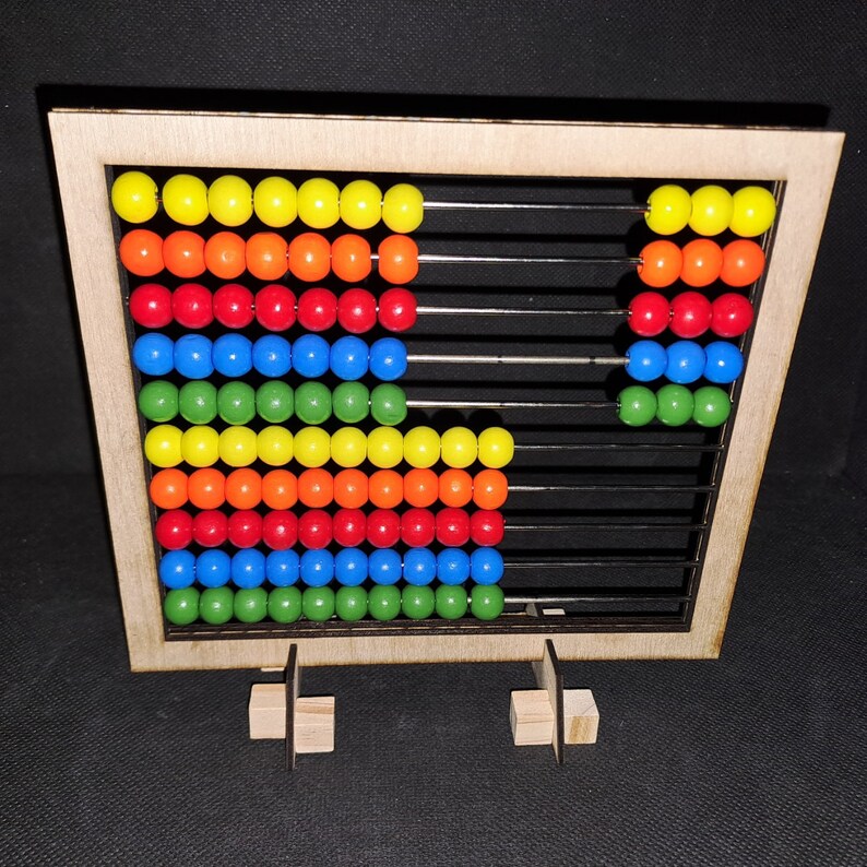 Wooden and Metal 10 Line Abacus - 16cm by 14cm With 1cm Balls. Can Be ...