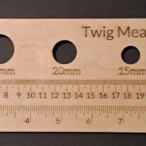 Wooden Twig or Stick Measuring Tool - 25cm or 10inches EYFS School Home ...