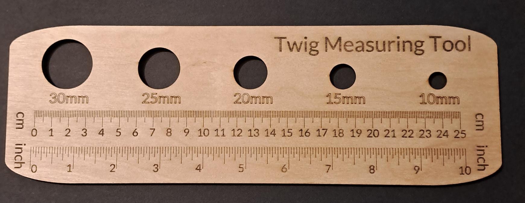 Wooden Twig or Stick Measuring Tool - 25cm or 10inches EYFS School Home ...