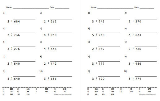 300 Maths Worksheets for Formal Addition, Subtraction, Multiplication ...