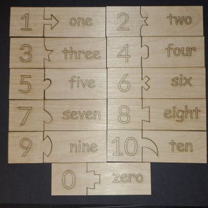 Wooden 1 to 10 Number Puzzle Tiles -unique Puzzle Pieces Mean That You ...