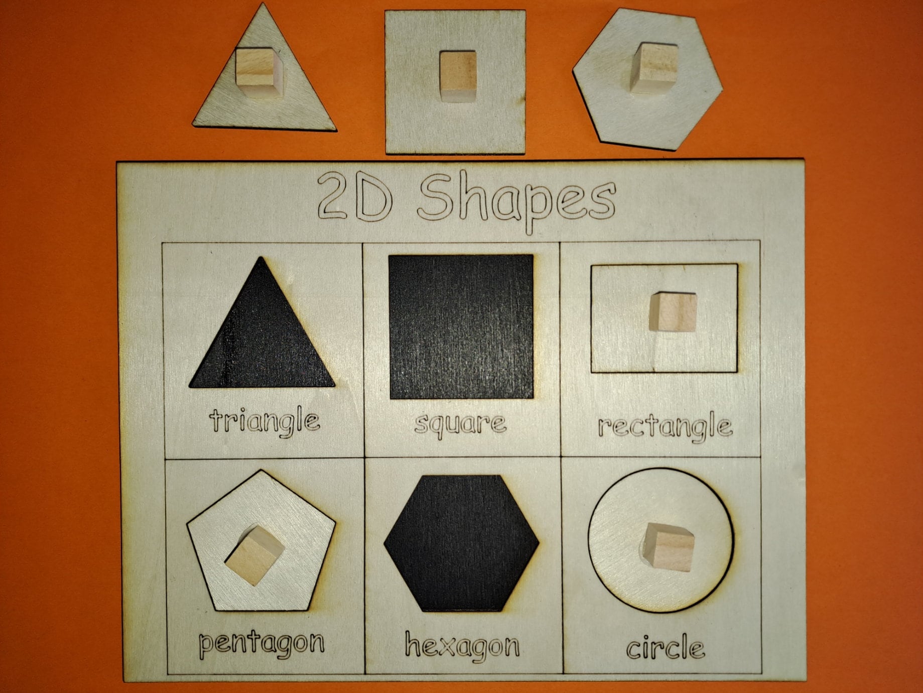 5 Different Varied Shape Slot Boards Simple Wooden 2D Shapes Maths ...