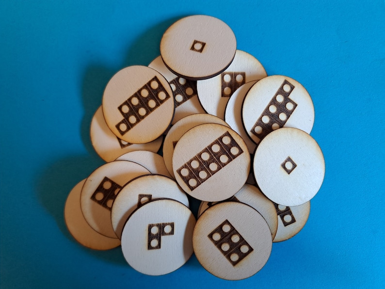 Letters, Numbers, Dotty and Numicon - 3cm Diameter Wooden Tiles ...