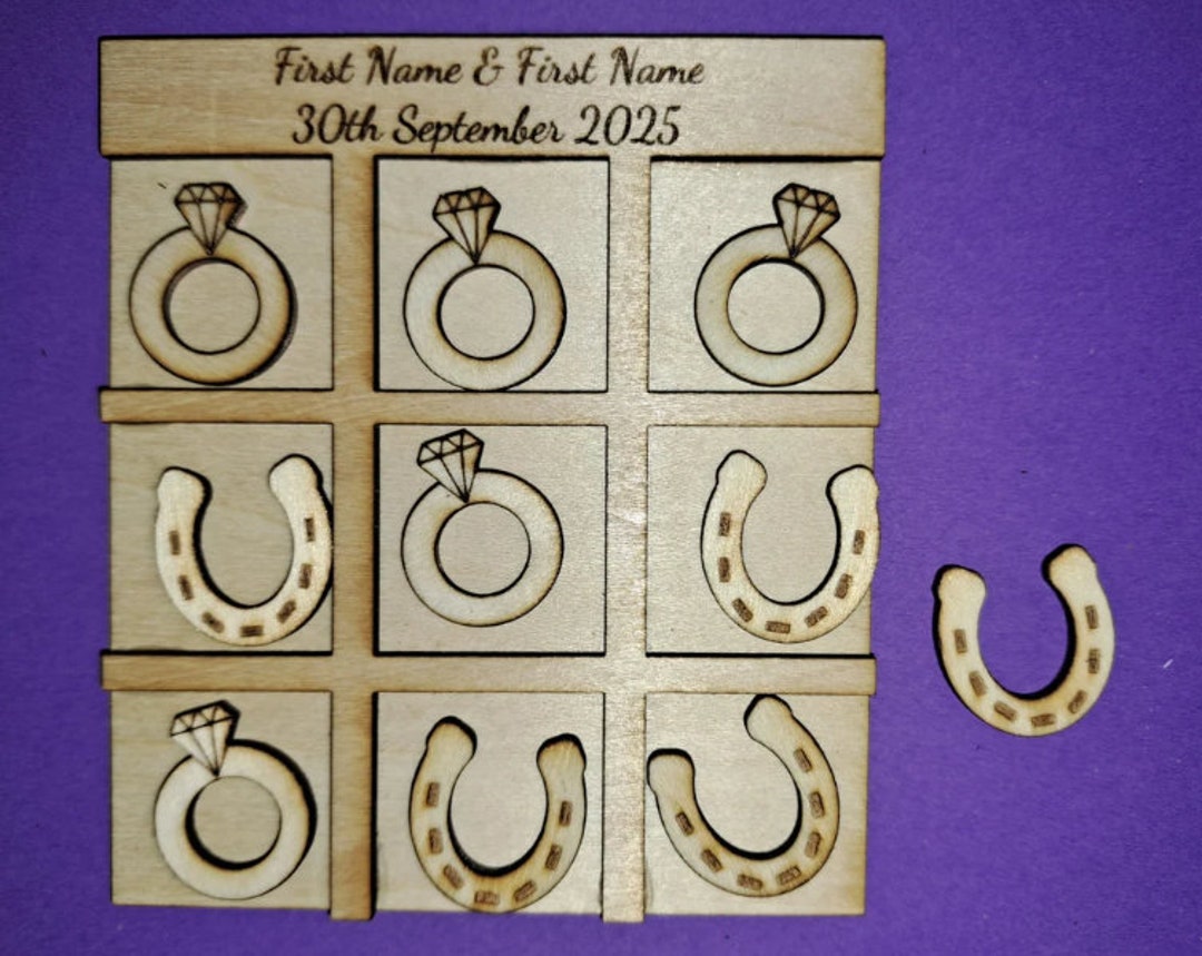 Pocket Sized Wooden Games (9cm Square)- Great for Parties, Weddings ...