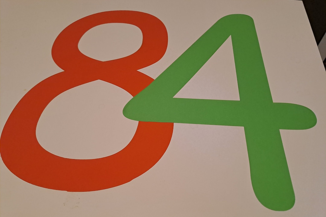 Laser Cut 1000pt Numbers 0 to 9 in Various Coloured 80gram A4 Paper ...