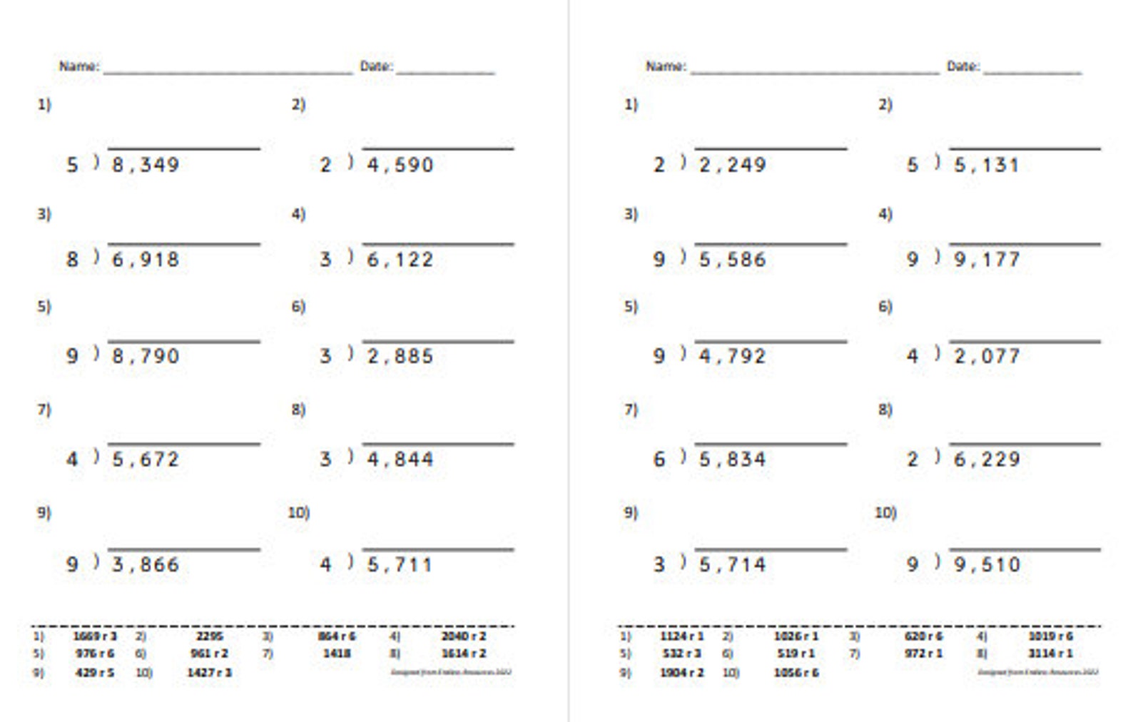 300 Maths Worksheets for Formal Addition, Subtraction, Multiplication ...