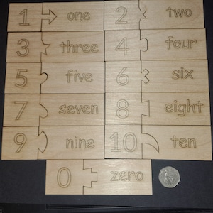 Wooden 1 to 10 Number Puzzle Tiles -unique Puzzle Pieces Mean That You ...