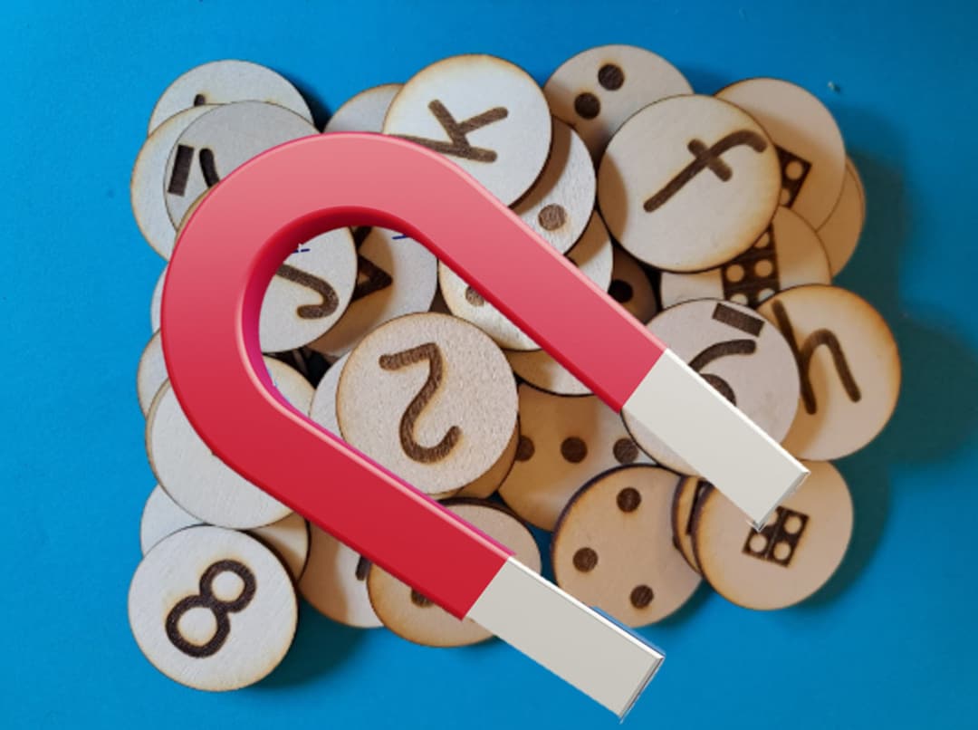 Magnetic Letters, Numbers, Dotty and Numicon Wooden Tiles - 3cm ...