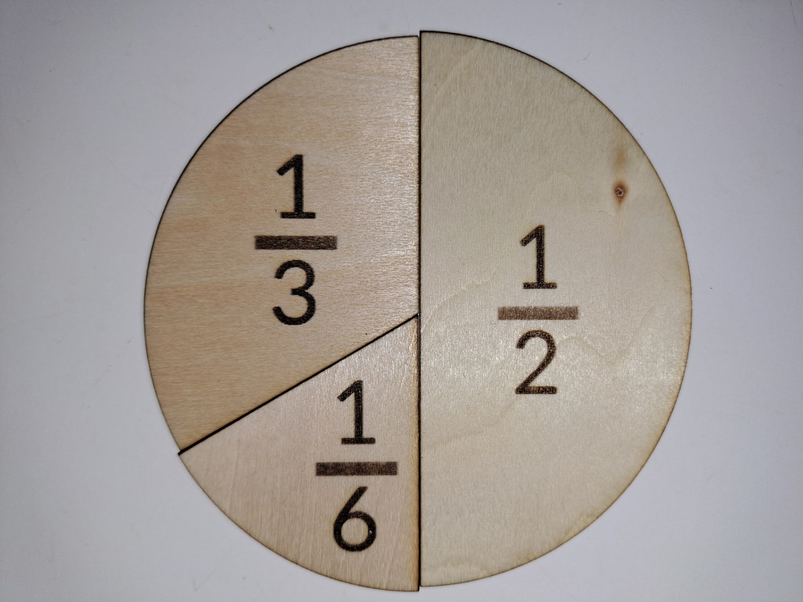 10 Wooden Pie Circle Fractions - 8cm Fractions Pie Discs - Laser Cut ...