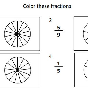 10 Fraction Pie Math Worksheets - Colouring in Fractions - USA and UK ...