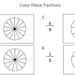 10 Fraction Pie Math Worksheets - Colouring in Fractions - USA and UK ...