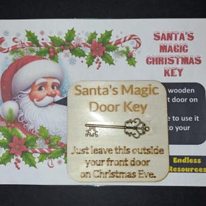Santa's Magic Door Key Ornament Ready for Christmas Eve Children and ...