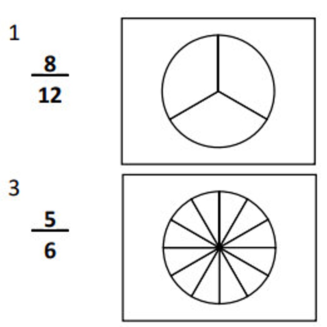 10 Equivalent Fraction Pie Math Worksheets - Colouring in Fractions ...