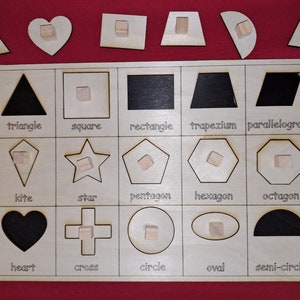 5 Different Varied Shape Slot Boards - Simple Wooden 2D Shapes - Maths ...